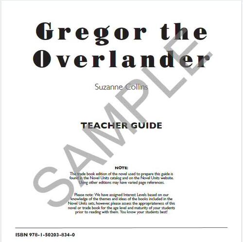 Gregor the Overlander Novel Units® Teacher Guide Novel Study | TPT