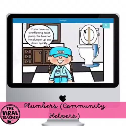 Community Helpers WH- Questions about Plumbers by The Viral Teacher