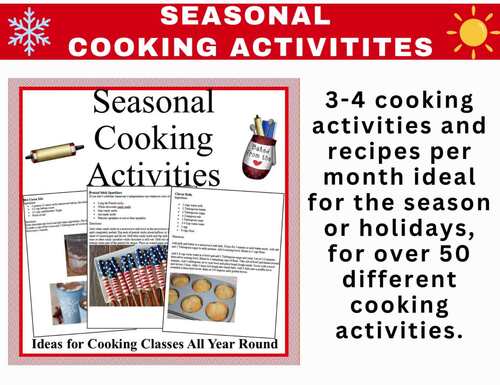 Seasonal Cooking Activities-A Year of Cooking Ideas with Monthly ...