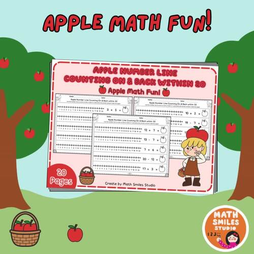 Apple Number Line Counting On & Back within 20 | Addition & Subtraction ...