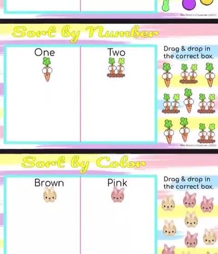 Easter Sort by Attributes Interactive Activities- Fun Digital Learning