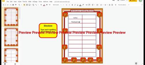 Thanksgiving All Digital Spelling Practice Activites Pack H | TpT