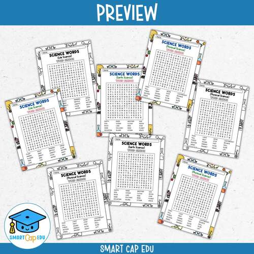 Science Word Search Activities | Life Earth Physical Tools | Elementary ...