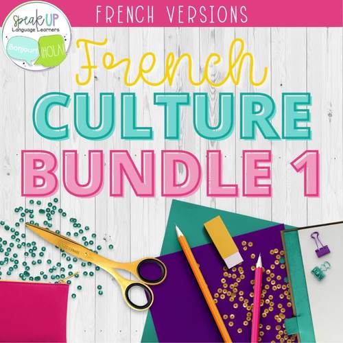 La Culture of France Bundle 1 French Reading Print & Boom Cards Audio