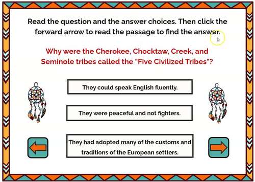 Native American Trail of Tears Scavenger Hunt BOOM Cards by CarolJ ...