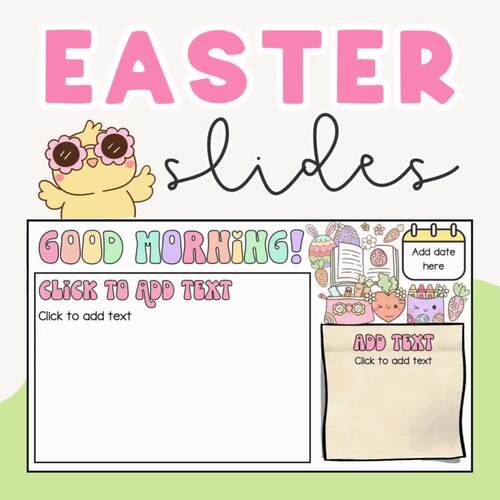 Retro Easter Good Morning Slides by The Classroom Corner | TPT