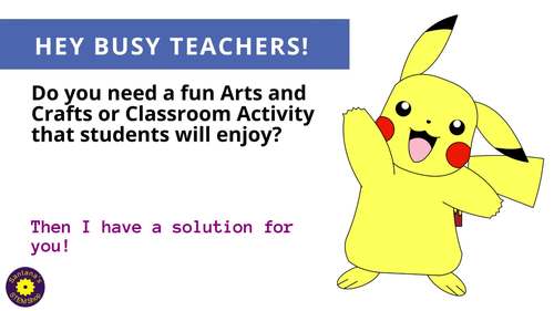 Pokemon Day Elementary Arts and Crafts Coloring Worksheets: Pikachu ...