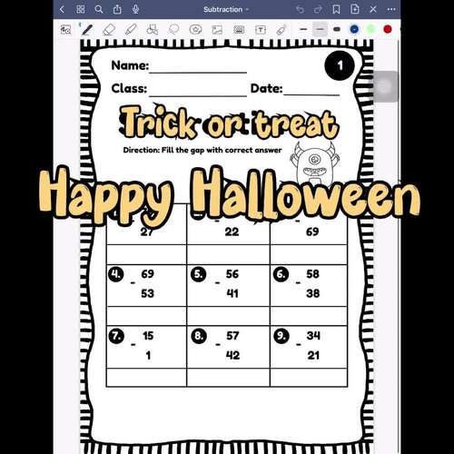 2nd Grade - Halloween Math Worksheets | Addition and Subtraction Activities