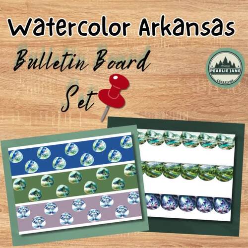 Arkansas Watercolor Bulletin Board Borders Classroom Decor | TPT