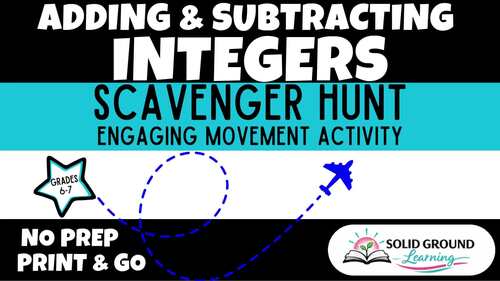 Adding & Subtracting Integers Scavenger Hunt Activity | 6th–7th Grade Math