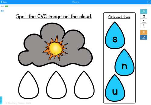 Spelling CVC Words | Boom Cards Distance Learning by Teaching Autism