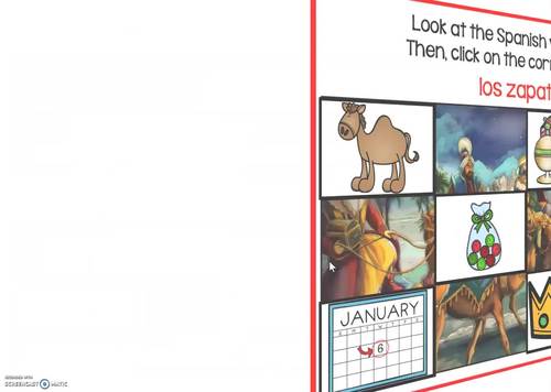 Día de los Reyes Magos Vocabulary | Spanish Rosca de Reyes BOOM CARDS