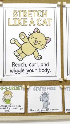 Movement Brain Break Posters Classroom Management First Day of School ...