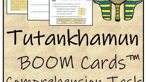 Tutankhamun BOOM Cards™ Comprehension Activity 5th Grade & 6th Grade