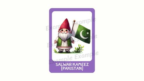 35 Global Gnome Fashion: Flashcards for Kids with Gnomes in National ...