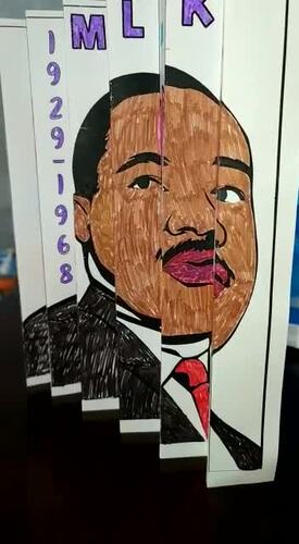 Martin Luther King JR. Day Agamograph Black History Month Collaborative Art