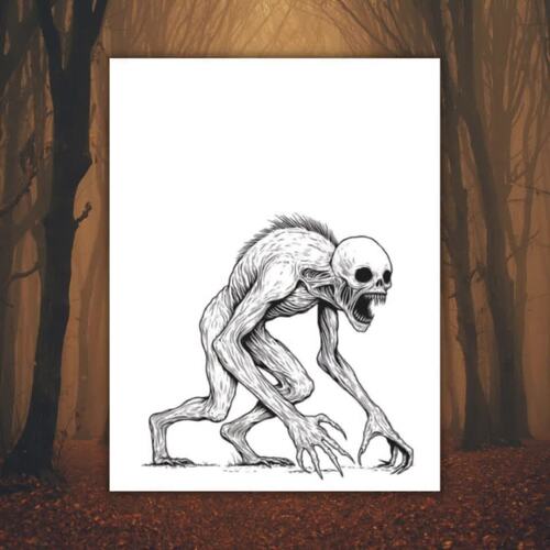 Skinwalker Coloring For Adults 30 Pages Of The Shape Shifter Cryptids
