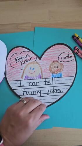 Kindness Friendship Writing Heart Book Craft- Love, Kindness, Friendship