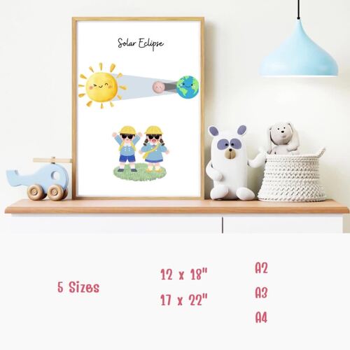Solar System and Eclipse Posters for Kids - Moon Phases, Solar and ...