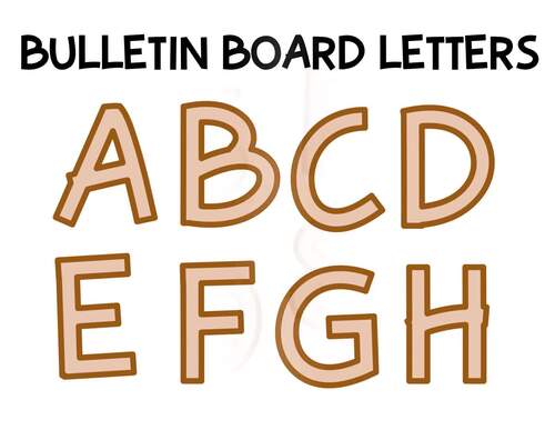 Printable Boho Neutral Bulletin Board Letters, Large Alphabet Letters ...