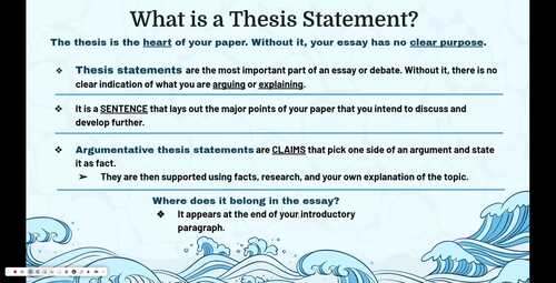 Odyssey Argumentative Essay: Thesis & Topic Sentences Presentation ...