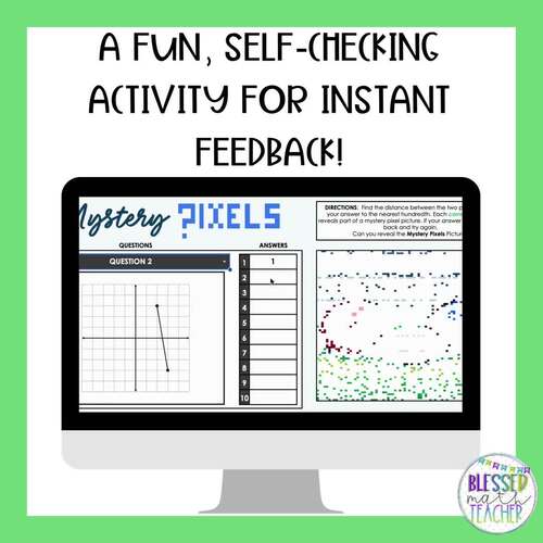 Distance Between Two Points on a Graph Digital Activity & Worksheet ...