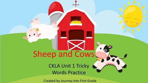 CKLA First Grade Unit 1 Skills Tricky Word Digital Activity Farm Theme