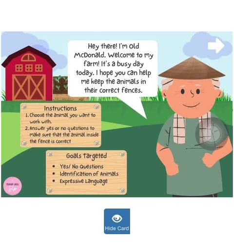Old McDonald's Farm: Answering Yes or No Questions (BOOM CARDS) | TpT