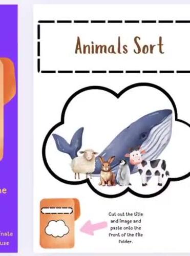 Sort & Learn: Food and Animal File Folder Games Bundle by SproutandSparkle