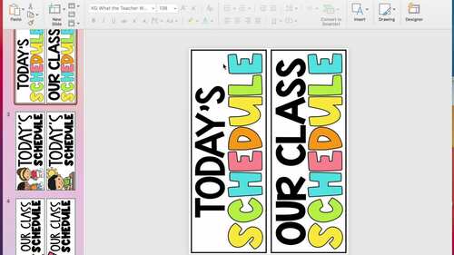 Editable Classroom Daily Schedule | Back to School Decor by Laura G SLP