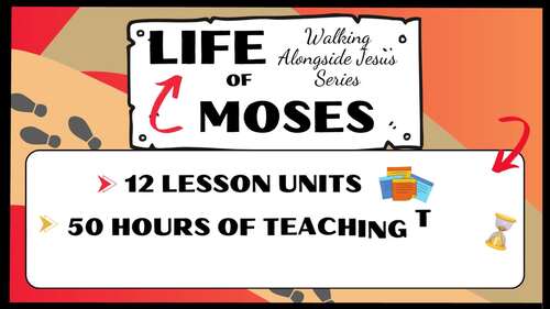Life of Moses Bible Curriculum Bundle | Exodus, Numbers, Deuteronomy ...