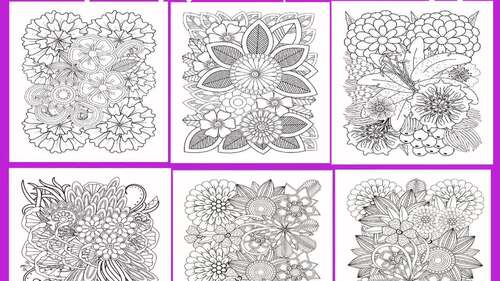 Zentangle Coloring Pages| 50 Zentangle Stress Relief Coloring Pages For ...