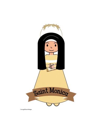 St. Monica Kindness Saint Virtue Prayer Scripture Catholic Religion