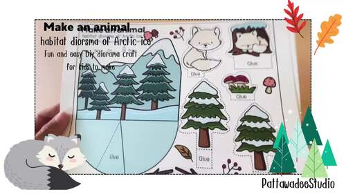 Make an animal habitat diroma of Arctic ice fun and easy DIY diorama craft