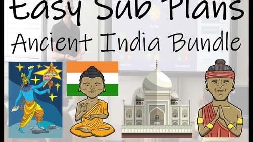 Emergency Sub Plans | Ancient India Bundle | 3rd Grade & 4th Grade