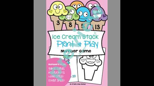 Counting to 20 – Ice Cream Stack Math Center Activity by From the Pond