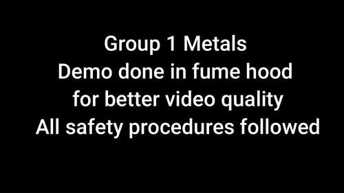 Chemistry - Comparing the Reactivity of Group 1 and 2 Metals Lab Activity