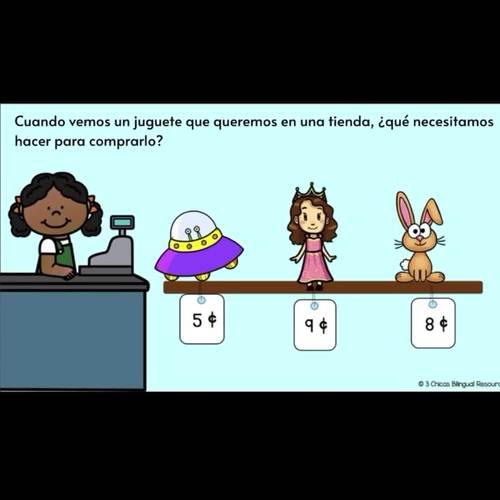 Spanish Counting Coins Dimes Digital Game Contando Monedas de 10 Juego ...