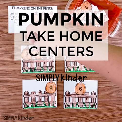 Pumpkin Send Home Centers by Simply Kinder | TPT