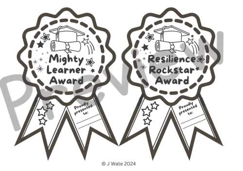 End of Year Student Awards | Printable Ribbon Certificates for Kids & Class