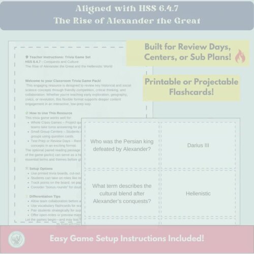 HSS 6.4.7 Trivia Game: The Rise of Alexander the Great & the ...