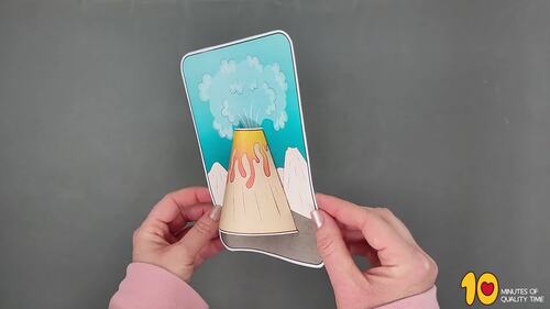 3D Volcano Craft by 10 Minutes of Quality Time | TPT