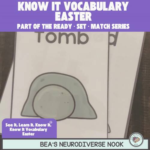 Easter Vocabulary Cards for Autism & Speech Therapy | Christian Visual ...