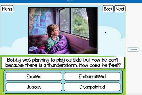 Spring Emotions Boom Cards Feelings Speech Therapy Pragmatics Emotions ...