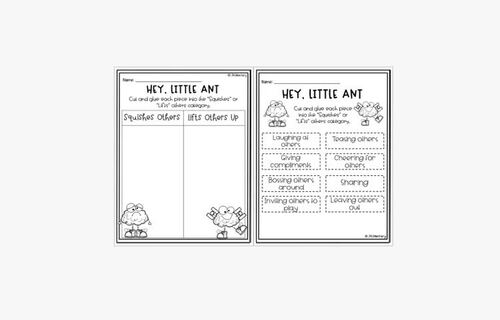 Hey Little Ant Book Companion Activities | SEL Read Aloud Compassion ...