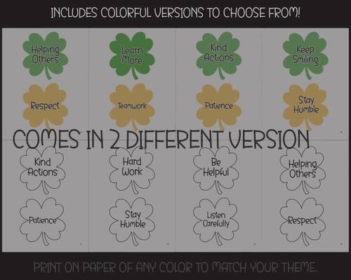 St. Patrick’s Day Bulletin Board Kit | Shamrock March Classroom Door Decor
