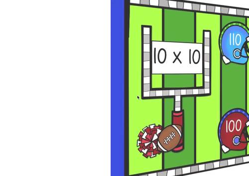 Football Multiplication Fact Fluency Practice Multiply by 10 and 11 ...