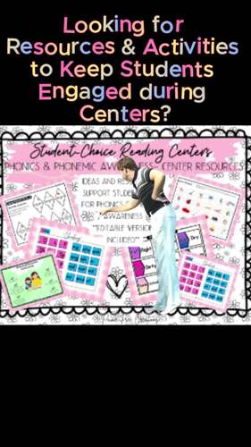 Student Choice Reading Centers- Phonics & Phonemic Activities (PDF ...
