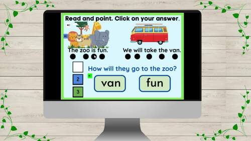 Level A Reading Zoo (Boom Cards with Audio) by Living and Loving Primary
