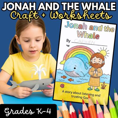 Jonah and the Whale Bible Story Booklet | Sunday School Worksheets ...